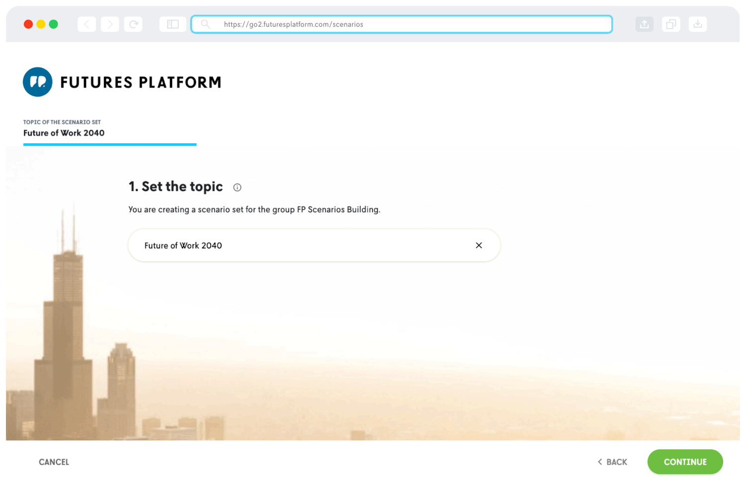 Collaborative Scenario-Building Tool — Futures Platform