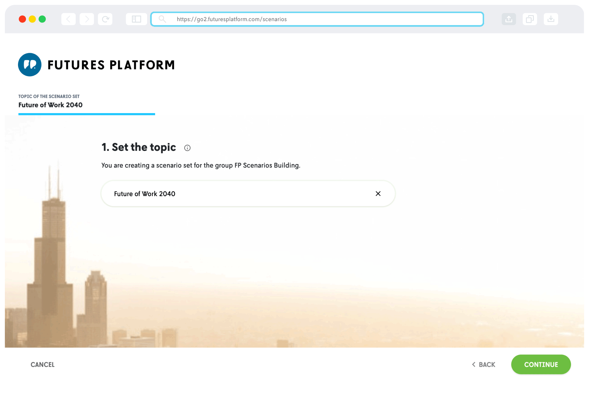 Collaborative Scenario-Building Tool — Futures Platform