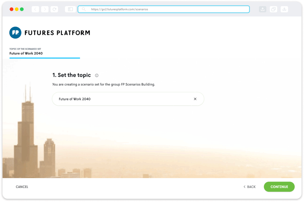 Collaborative Scenario-Building Tool — Futures Platform