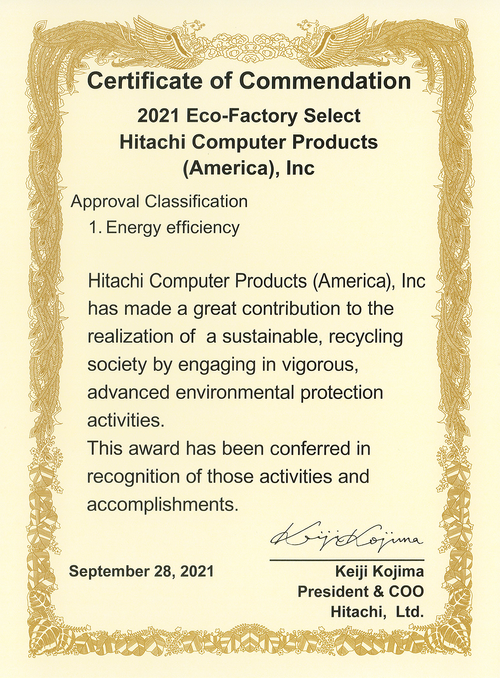 Environmental — Hitachi Norman