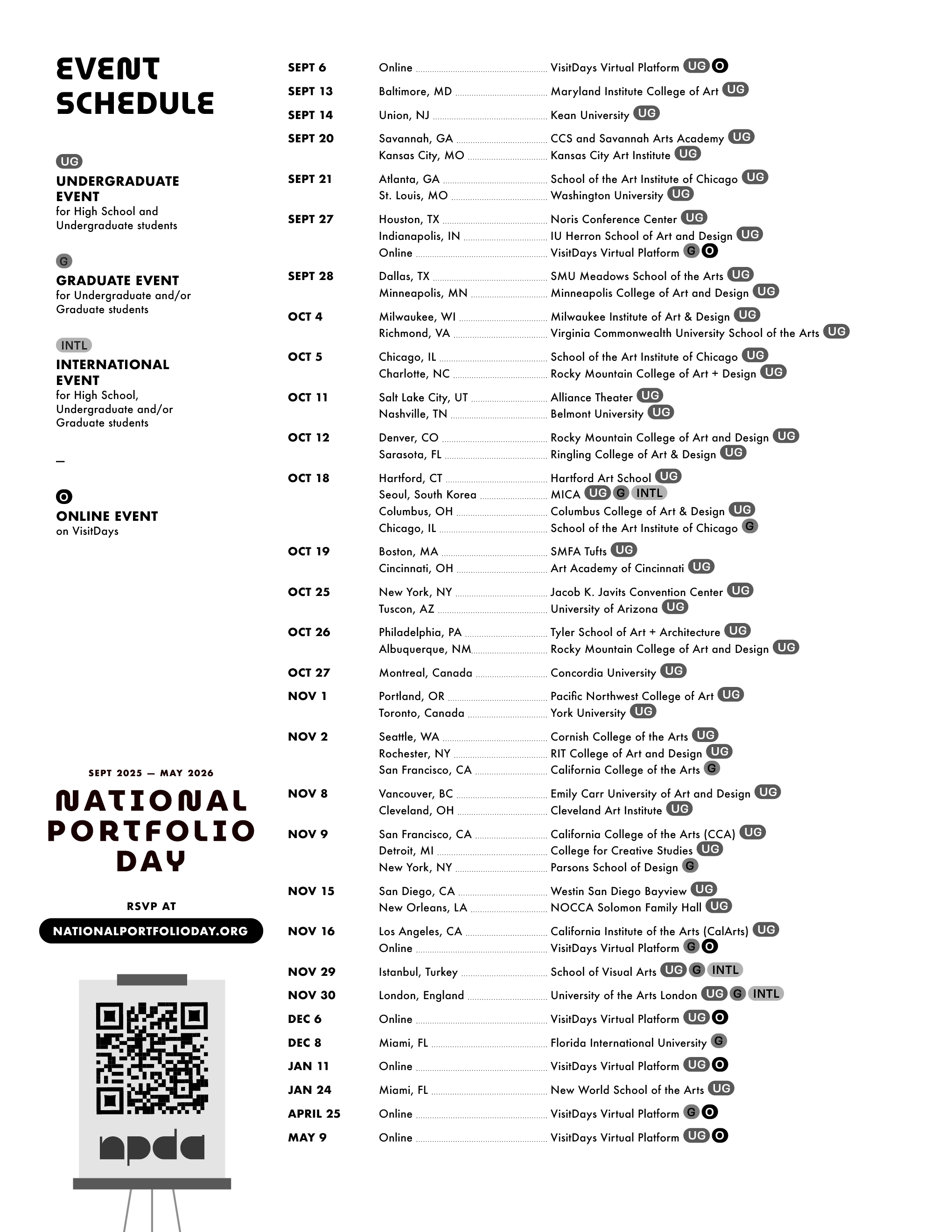 Freebies — National Portfolio Day Association