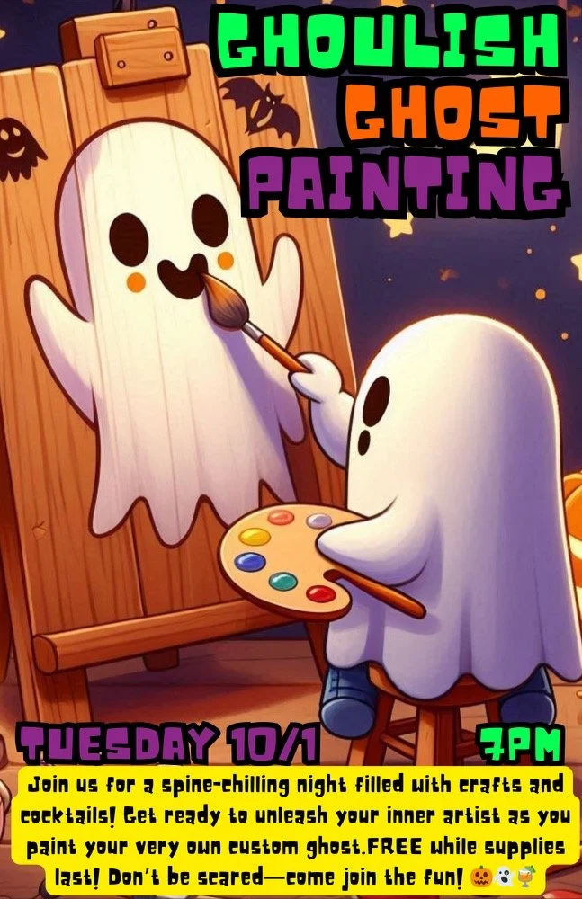 Ghoulish Ghost Painting — Simone's Bar