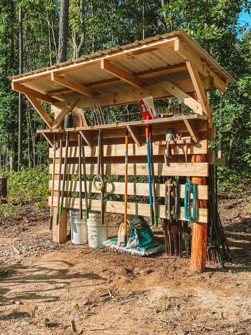 DIY Garden Tool Storage Solution — The Off Grid Homesteader