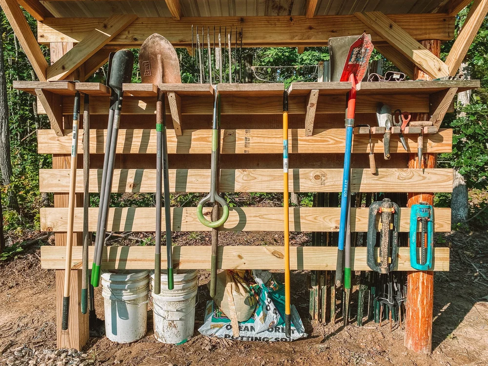 DIY Garden Tool Storage Solution — The Off Grid Homesteader