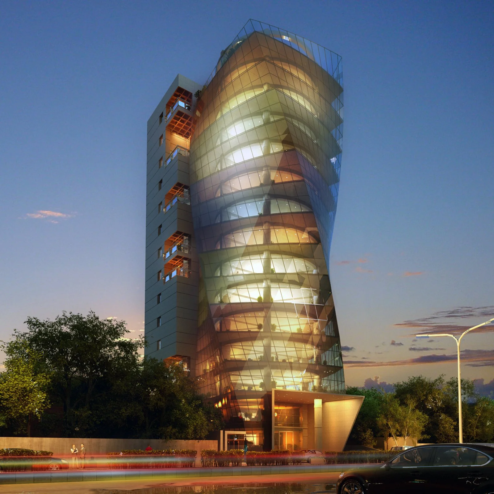 QA Tower — Innovation Glass · High Performance Glass Curtain Walls · VS1