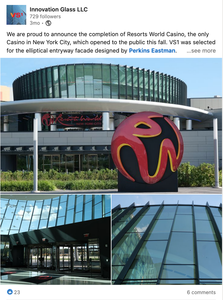 Innovation Glass · High Performance Glass Curtain Walls · VS1