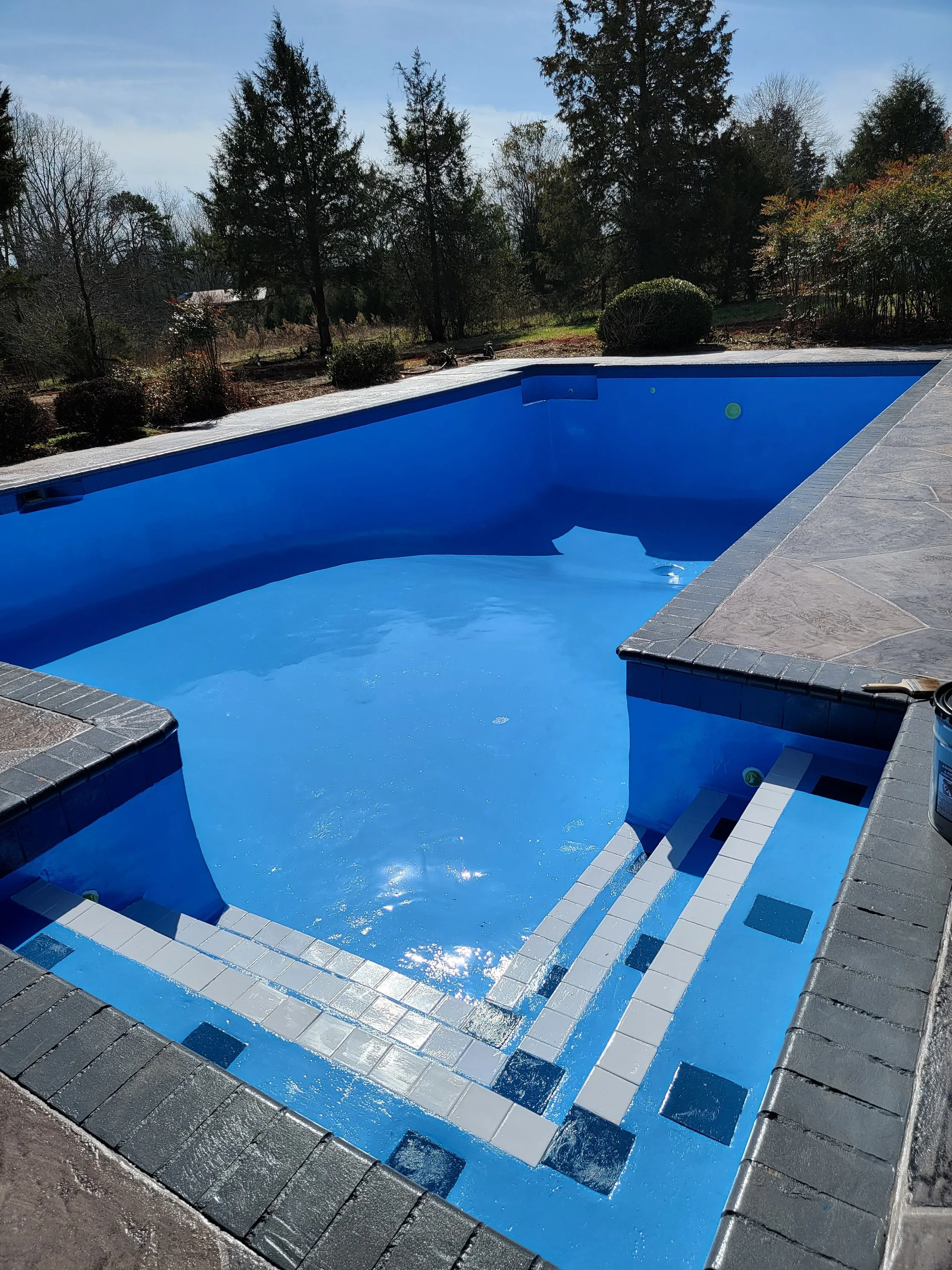 Epoxy Pool Painting — Falero's Custom Concrete