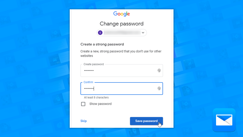 Change Gmail Account Password with Edison Mail — Edison Mail