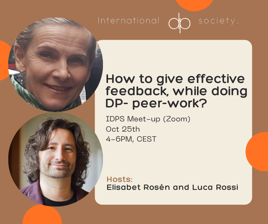 Meetup - How to give effective feedback while doing DP peer-work — IDPS