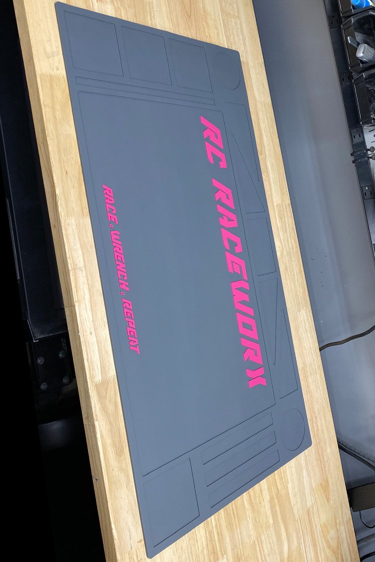 RC Raceworx Flight Deck Pit Mat 23x48 - Gray and Black — RC Raceworx ...