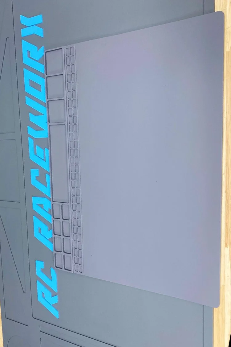 RC Raceworx Flight Deck Pit Mat 23x48 - Gray and Black — RC Raceworx ...