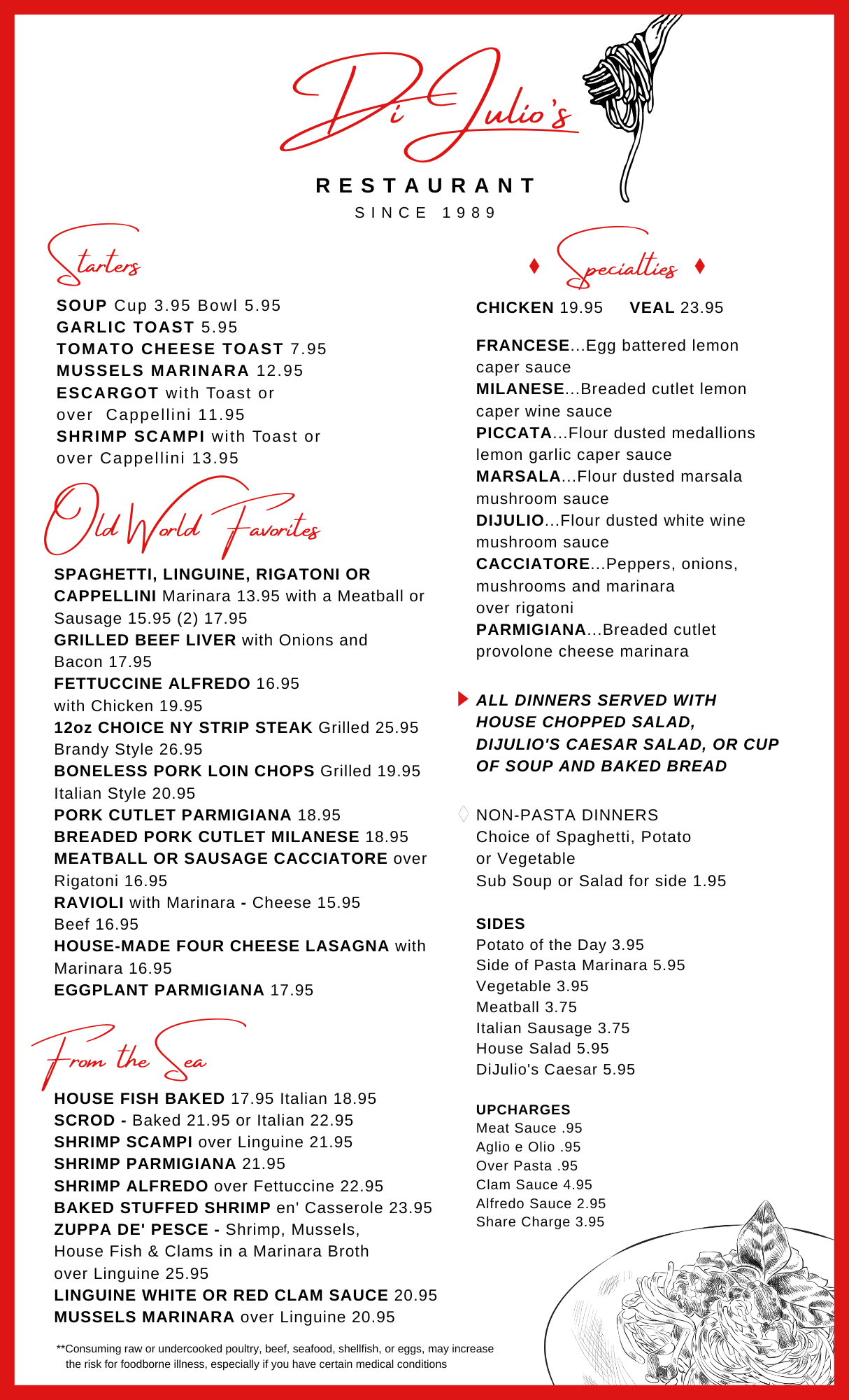 Menu — DiJulio's Restaurant