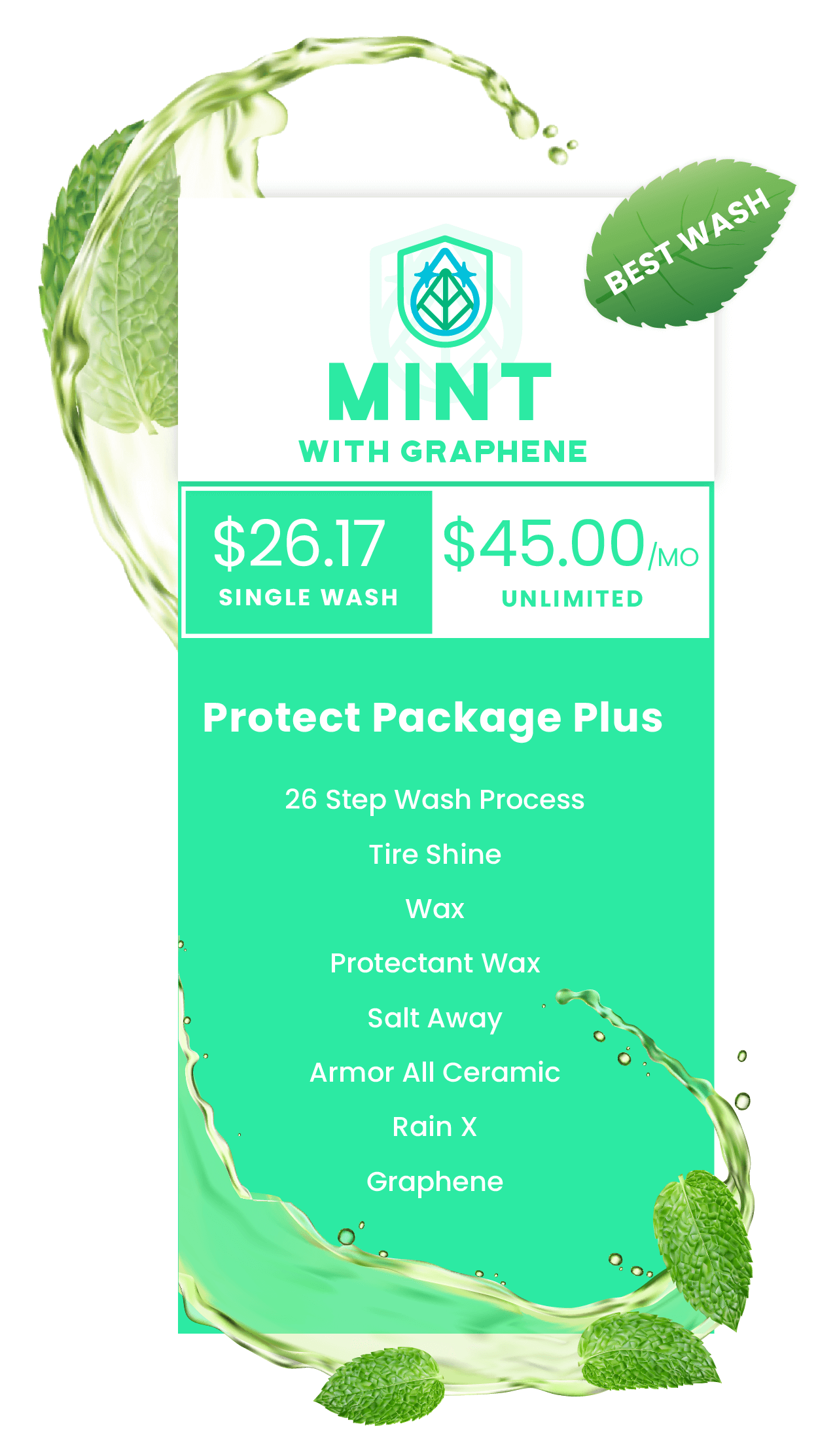 Wash Menu — Mint Eco Car Wash and Detail Center