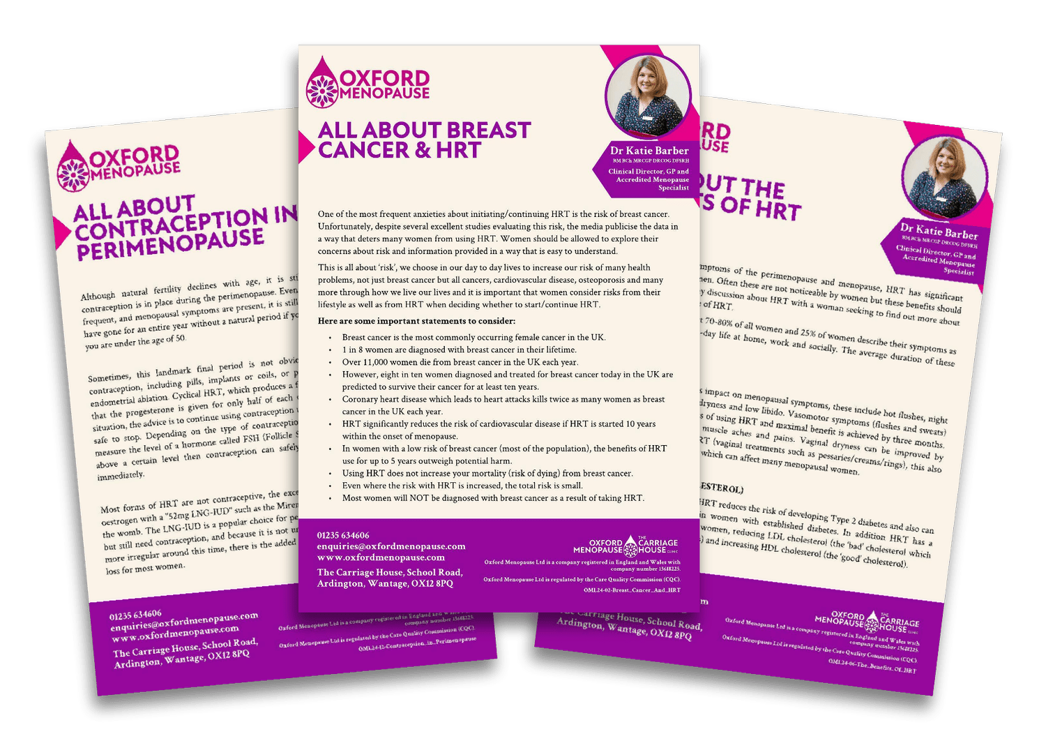 Leaflets — Oxford Menopause