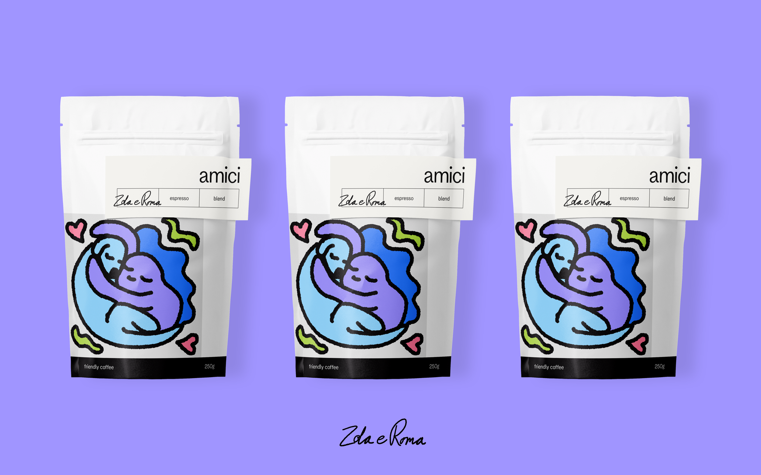 Amici Friendly Coffee | Brand Design & Illustration — Nick Rech