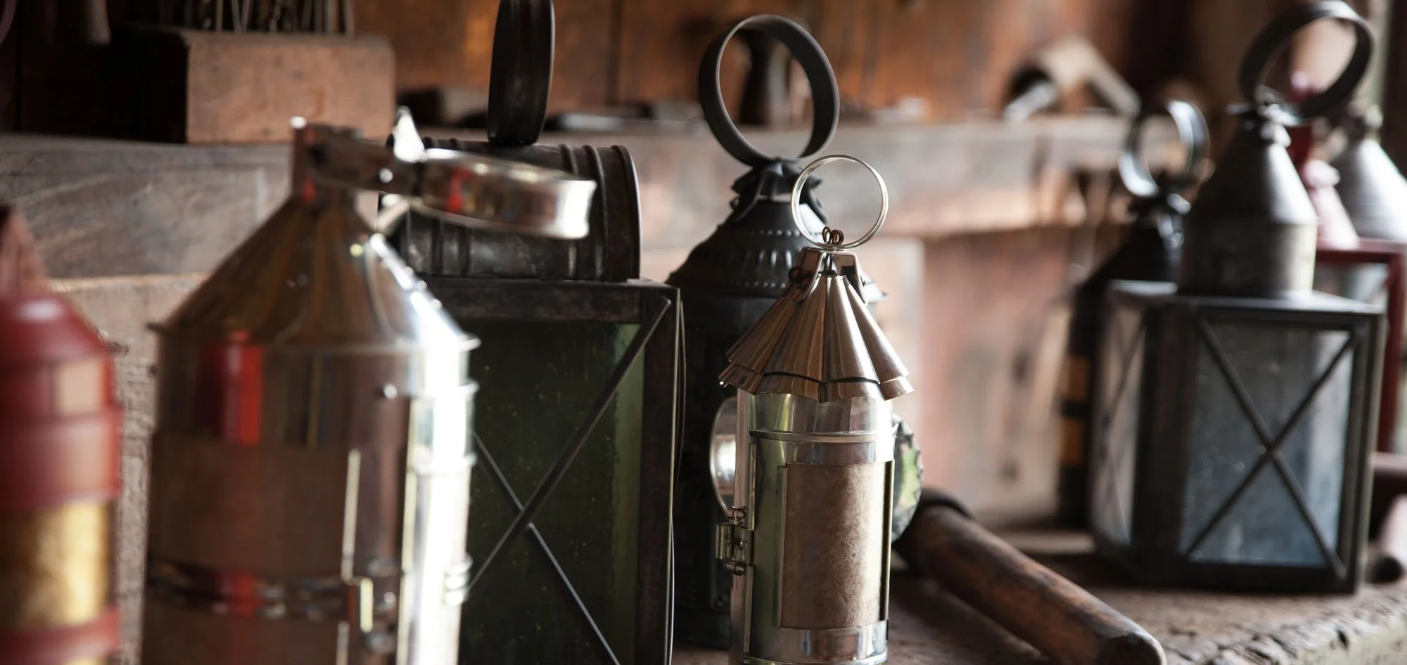 Traditional handmade tin lanterns by Rob Gorrell maker