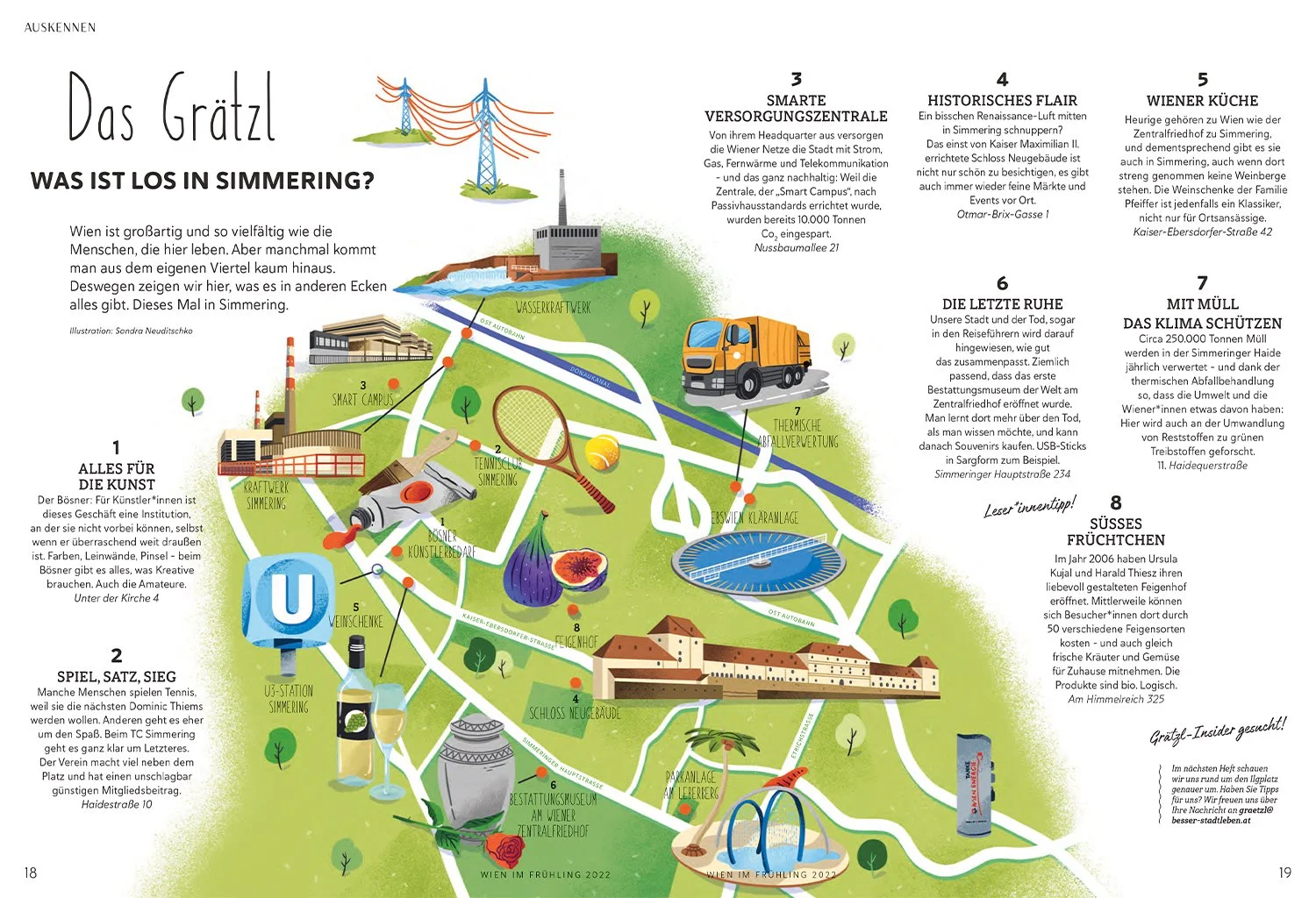 Map Illustrations for Besser STADTleben Magazine — Sandra Neuditschko