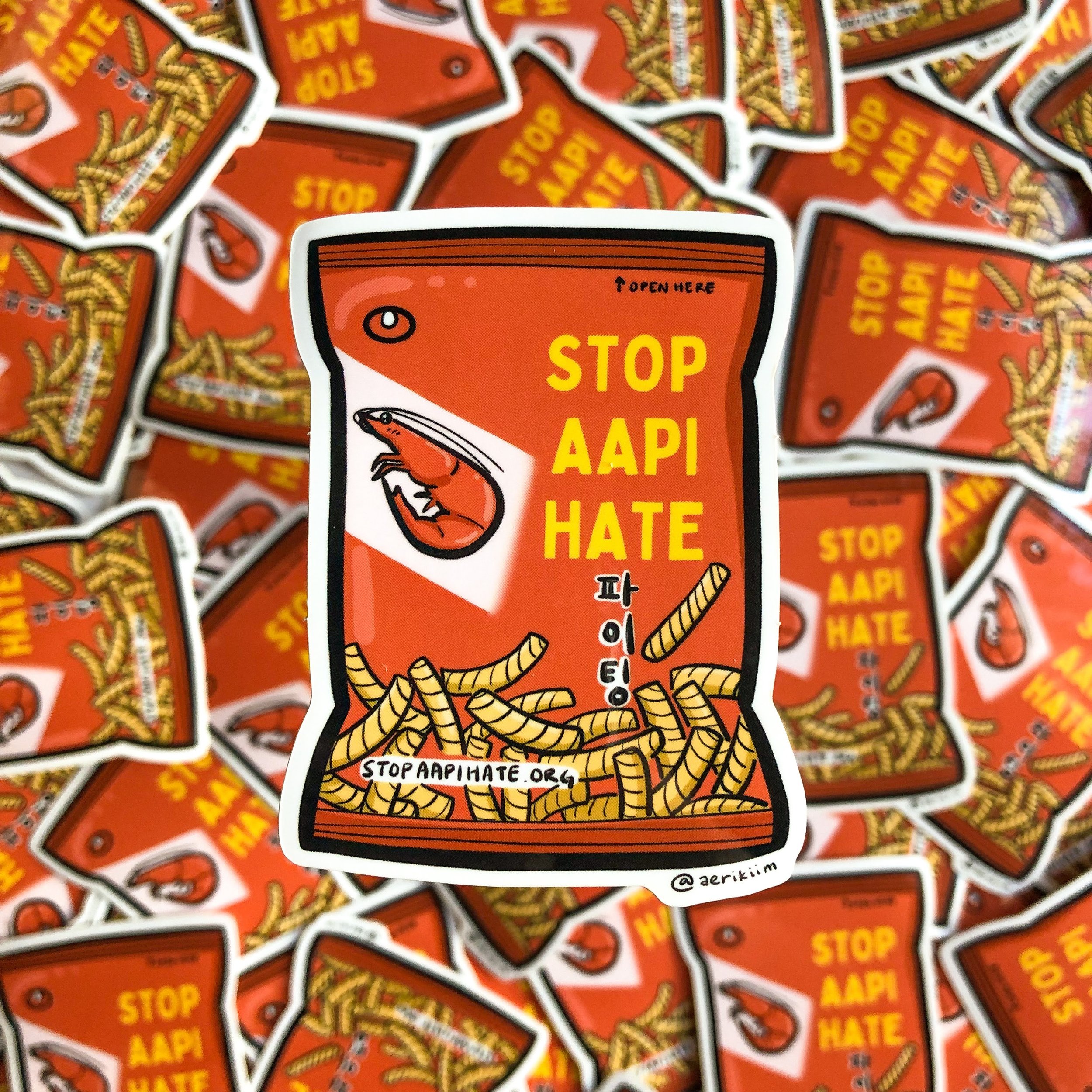 Stop AAPI Hate Stickers — Aeri Kim