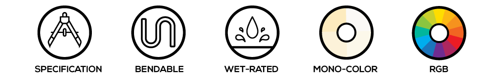 U Technology - SuperFlex Series - 3D bendable wet-rated LED lighting system