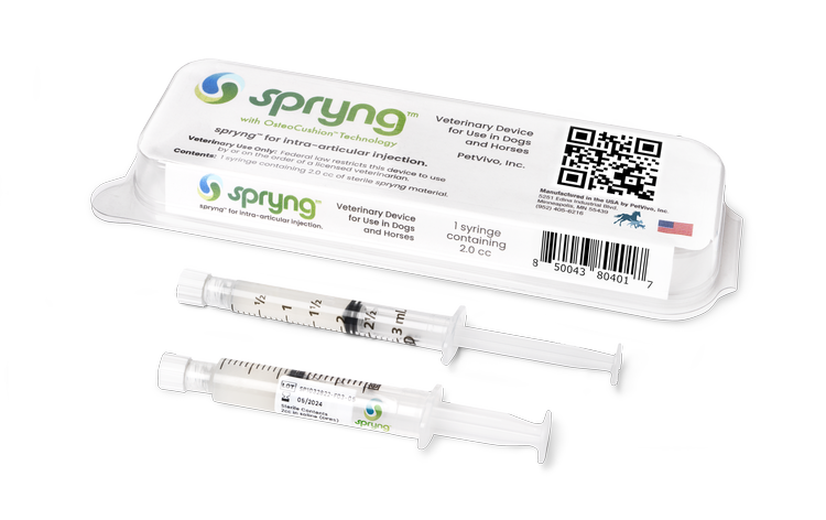 Spryng | Veterinary injection treatment for lameness, joint pain and OA
