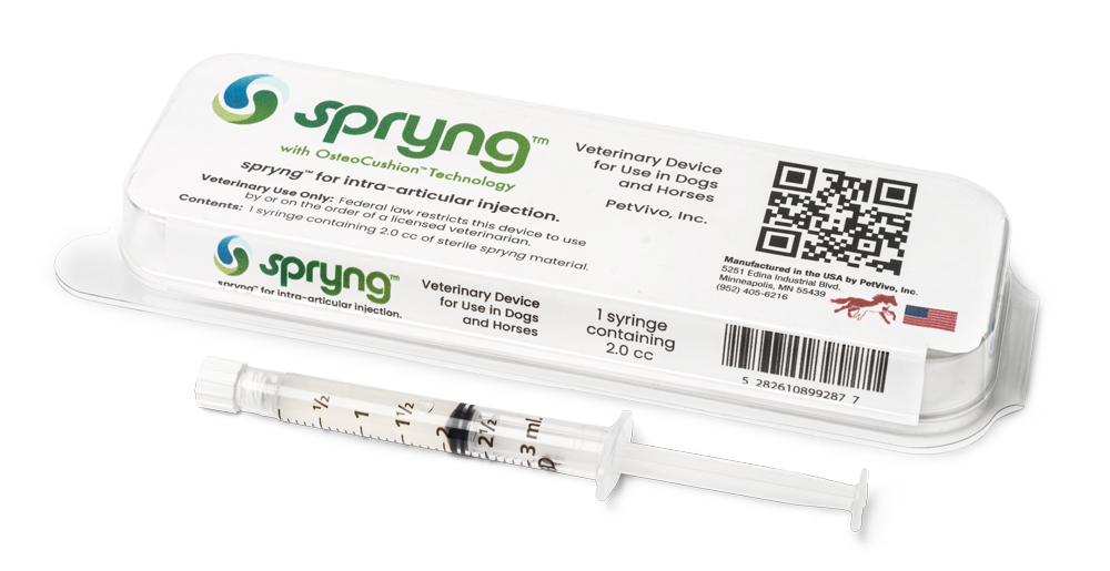 Spryng | Veterinary injection treatment for lameness, joint pain and OA