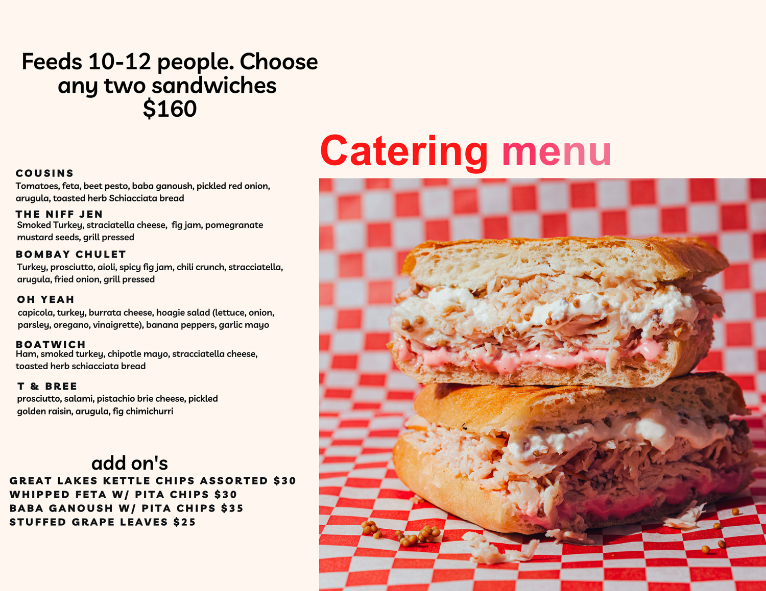 Menu 1 — all too well