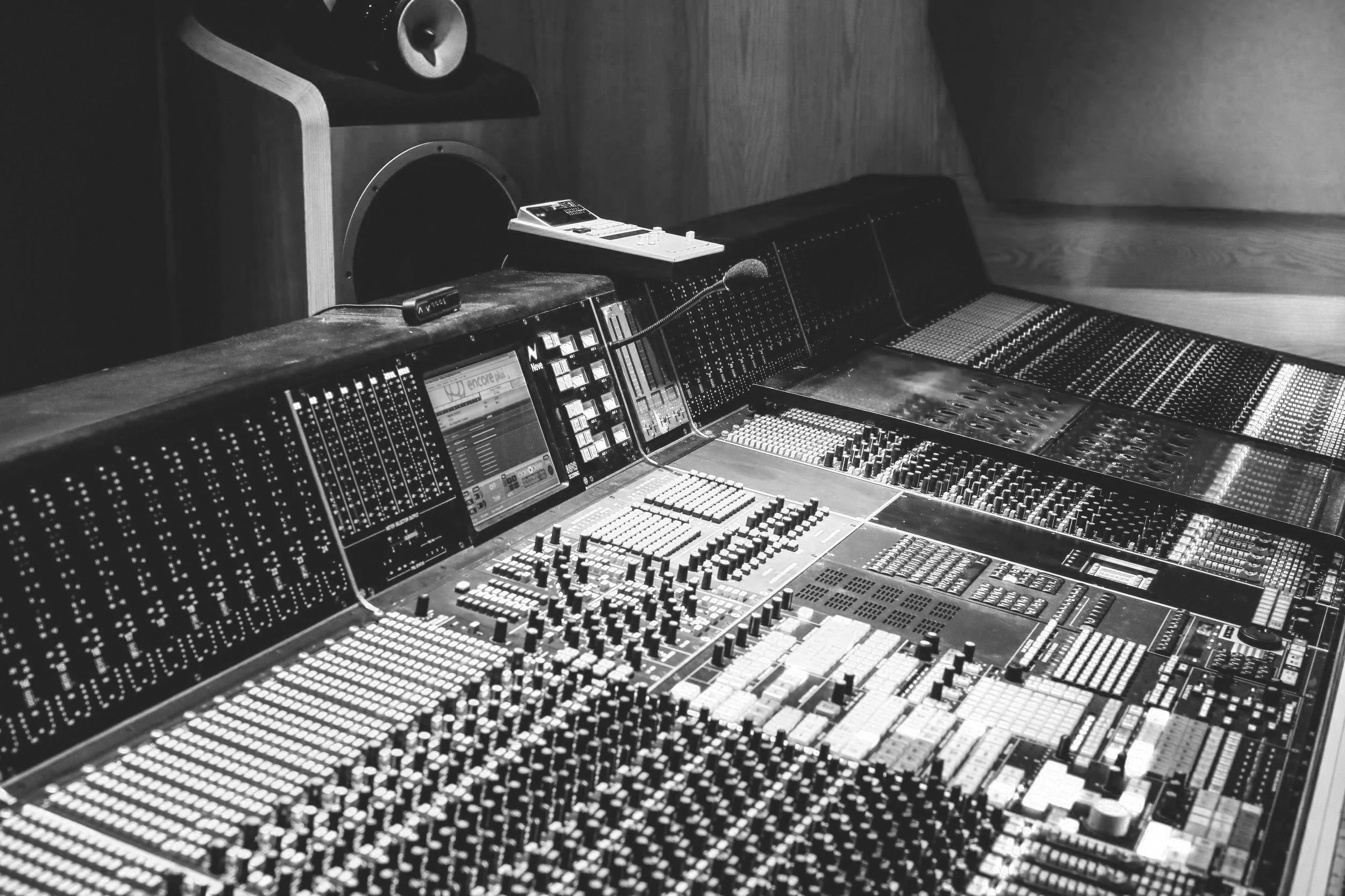 Recording Studio Wallpaper Black And White