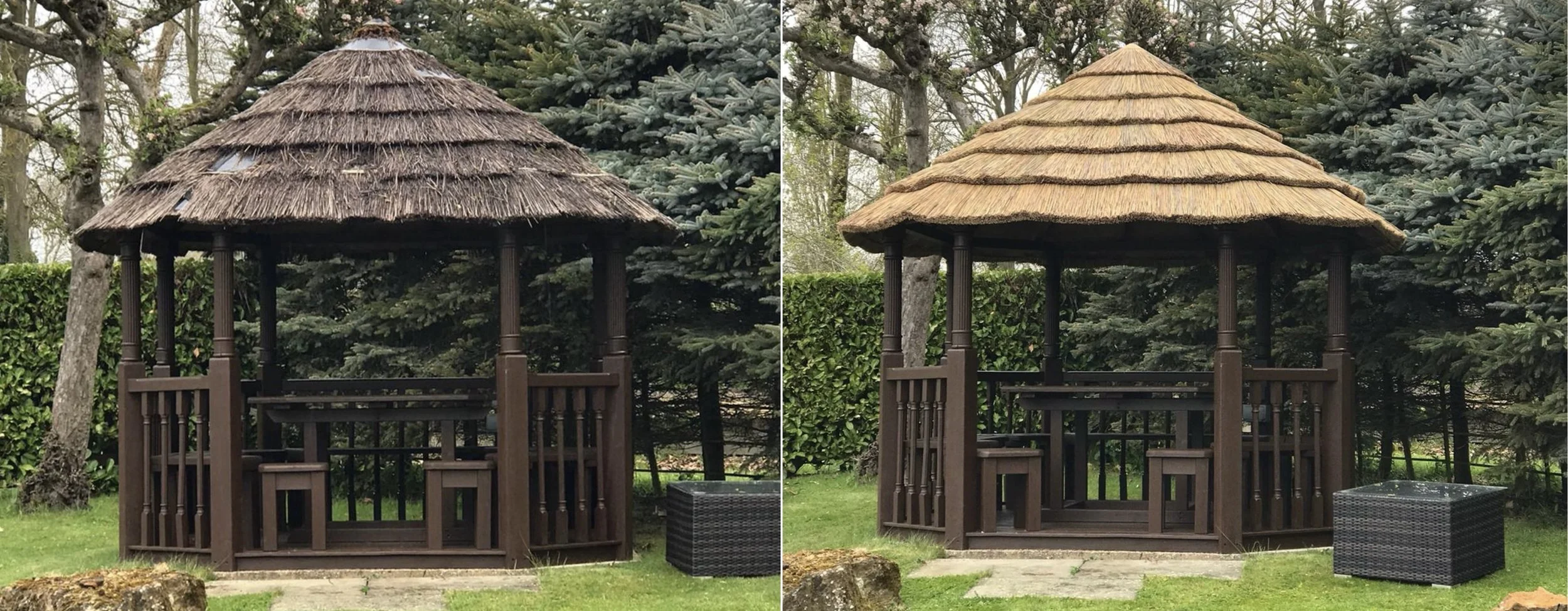 Crown Pavilions Gazebo Re-Thatching — Chiltern Garden Buildings