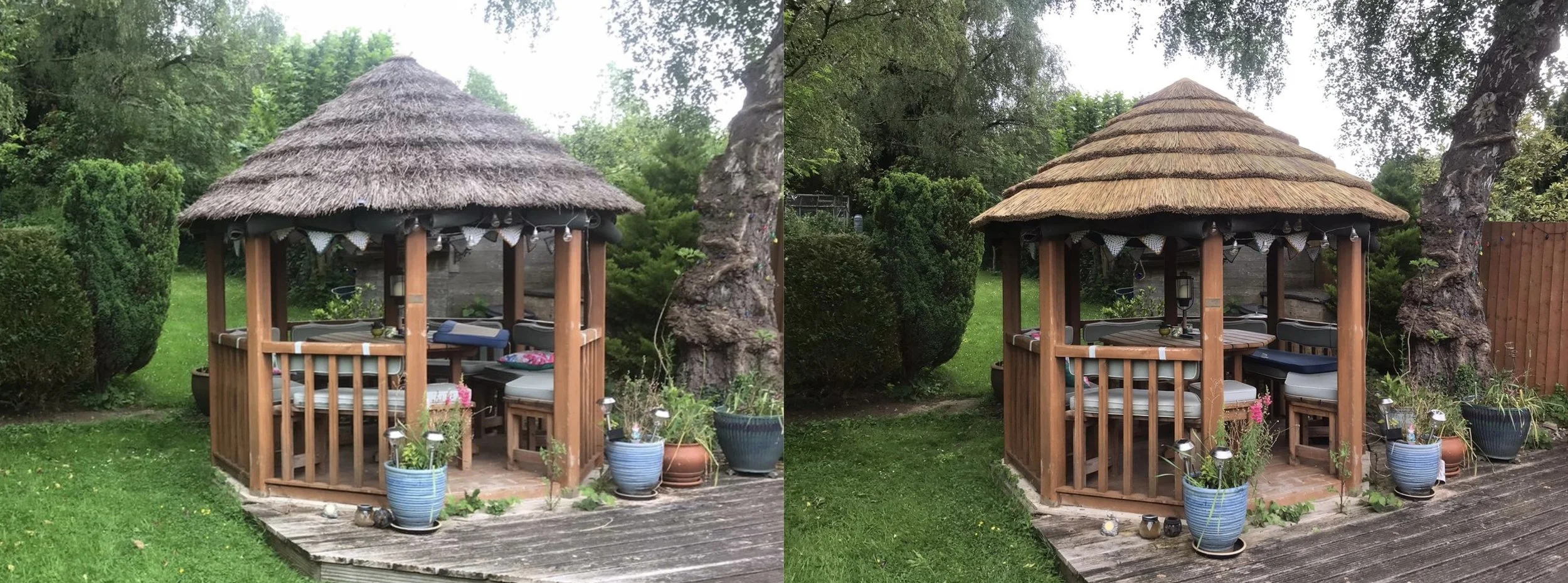 Crown Pavilions Gazebo Re-Thatching — Chiltern Garden Buildings