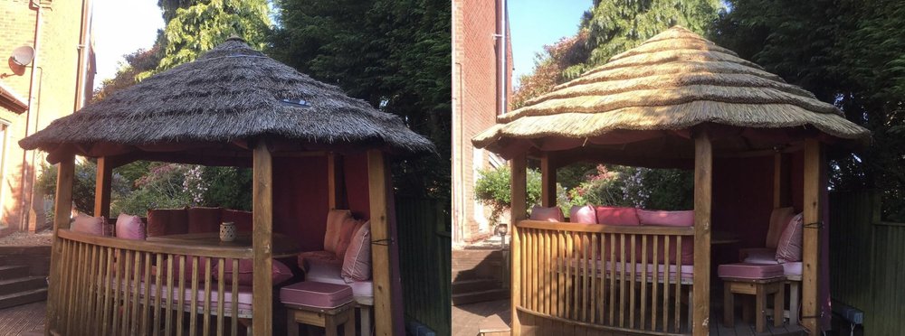 Crown Pavilions Gazebo Re-Thatching — Chiltern Garden Buildings