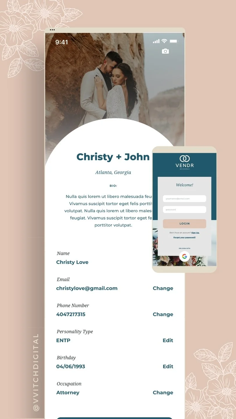 Vendr Weddings - Native App Design | VVITCH Digital Agency