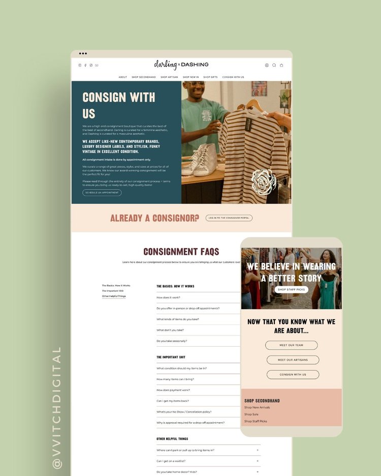 Darling x Dashing Boutique - Shopify Website Audit & Redesign | VVITCH ...