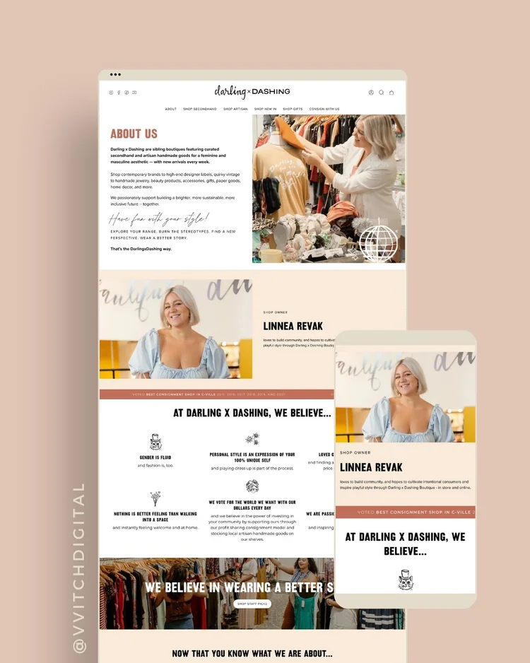 Darling x Dashing Boutique - Shopify Website Audit & Redesign | VVITCH ...
