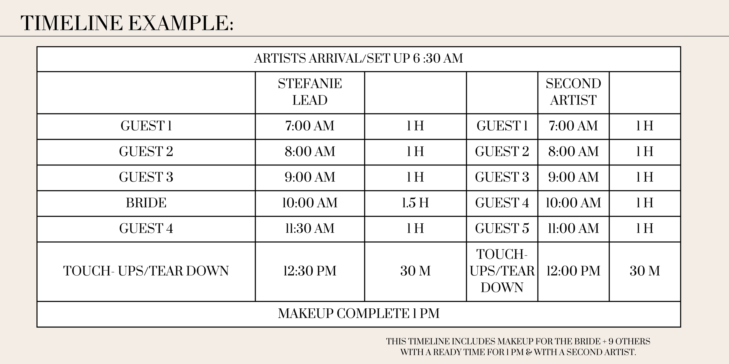 The Perfect Makeup Timeline For Your Wedding Morning — Stefanie ...