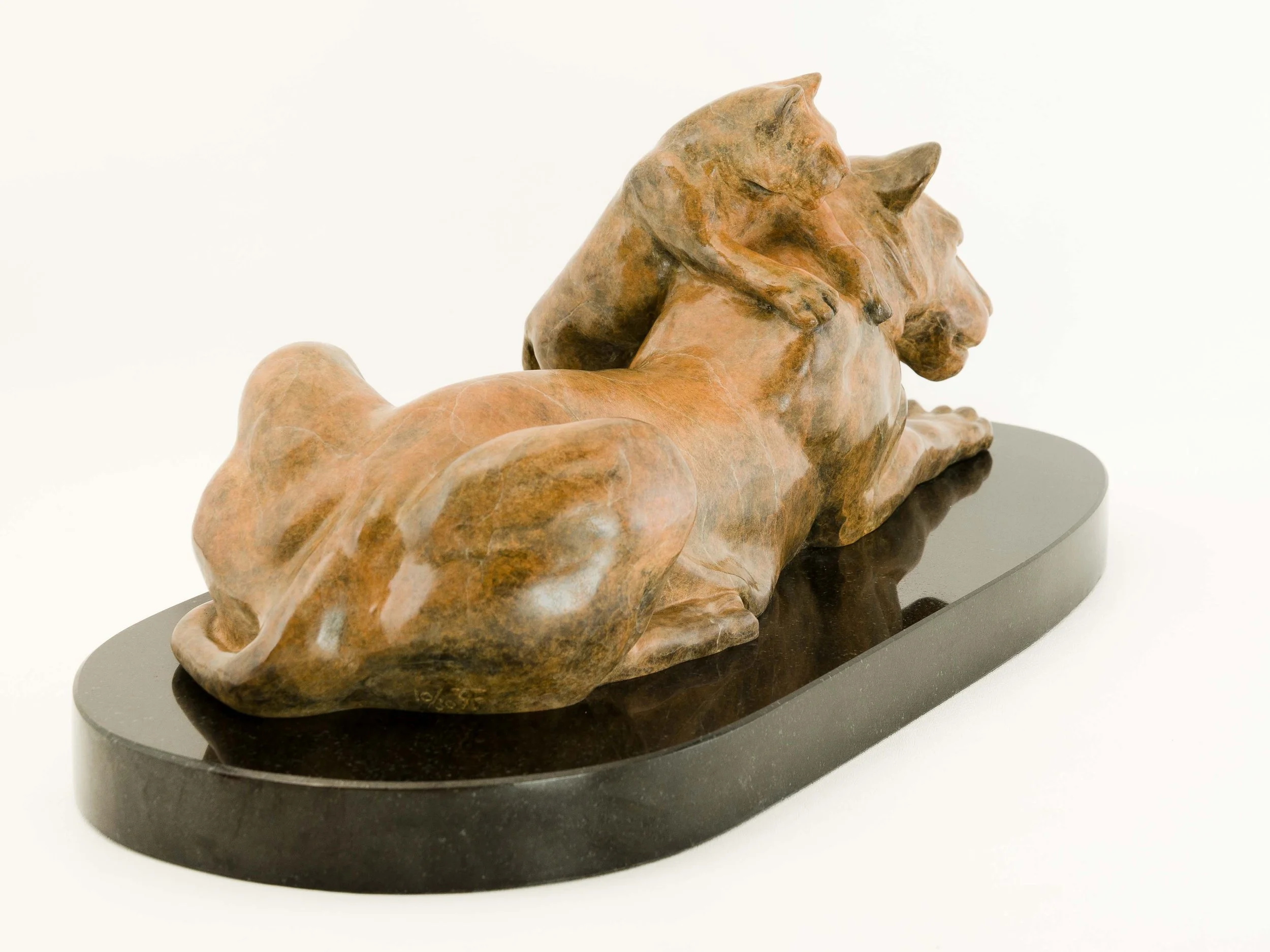Lioness and Cub - Chocolate Patina — Figures of Radiance