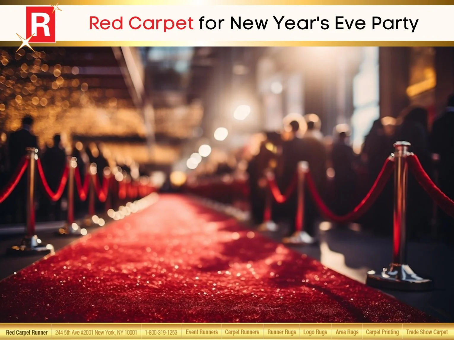 Red Carpet for New Year's Eve Party — Red Carpet Runner