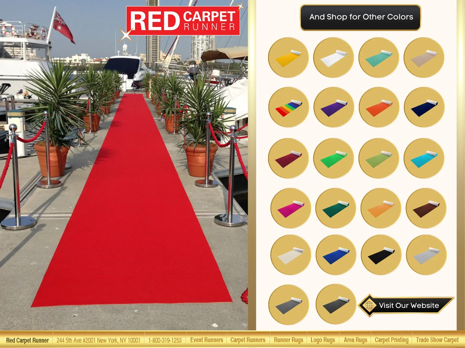 Red Carpet for Sunset Cruises — Red Carpet Runner