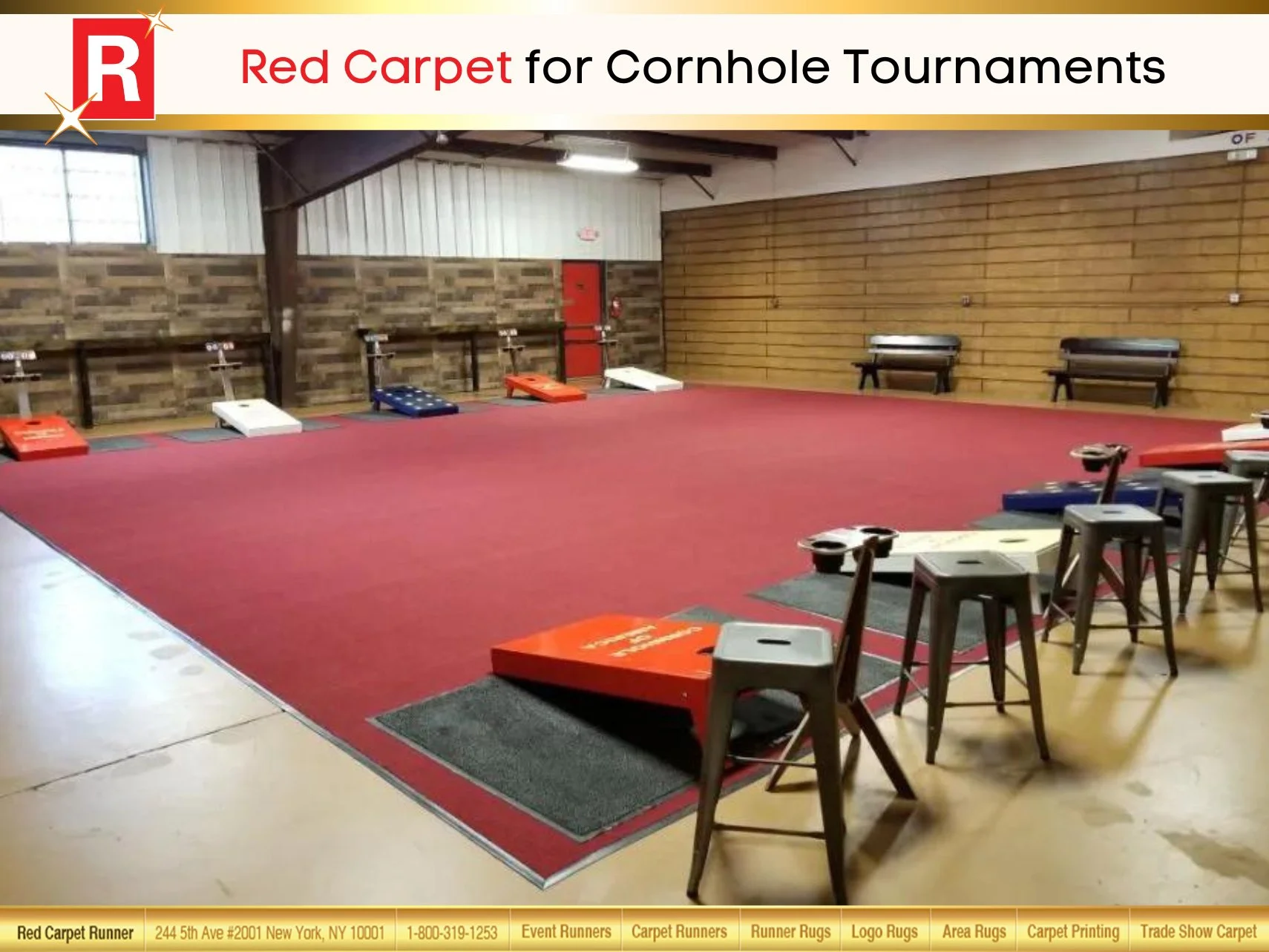 Red Carpet for Cornhole Tournaments — Red Carpet Runner