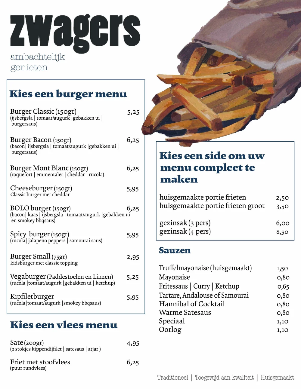 Zwagers Menus for fast food restaurant — Beatrice Garcia