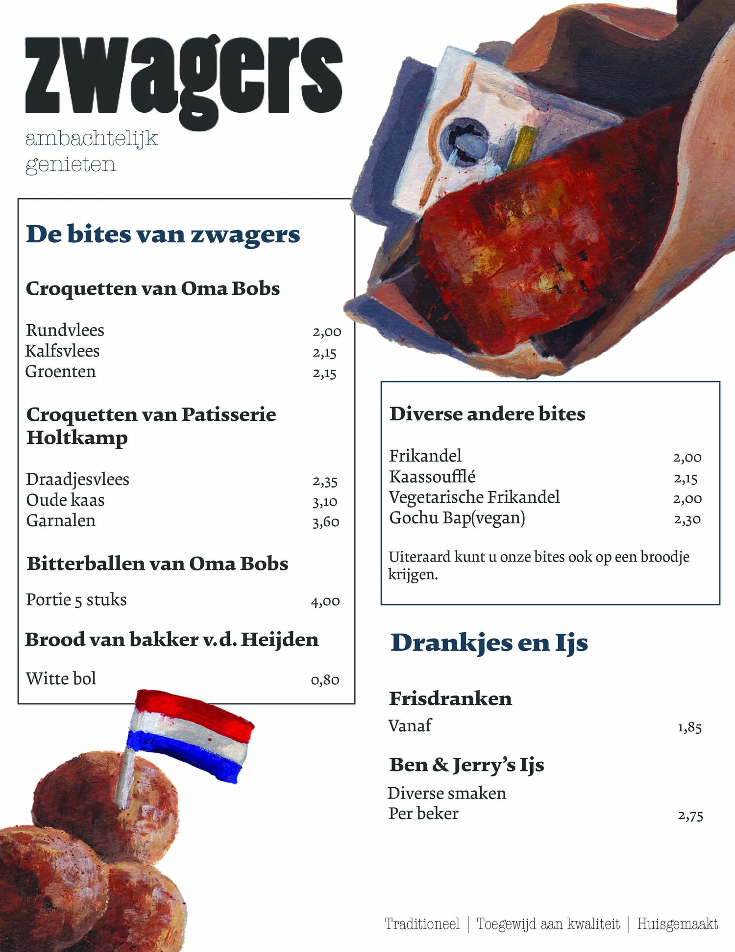 Zwagers Menus for fast food restaurant — Beatrice Garcia