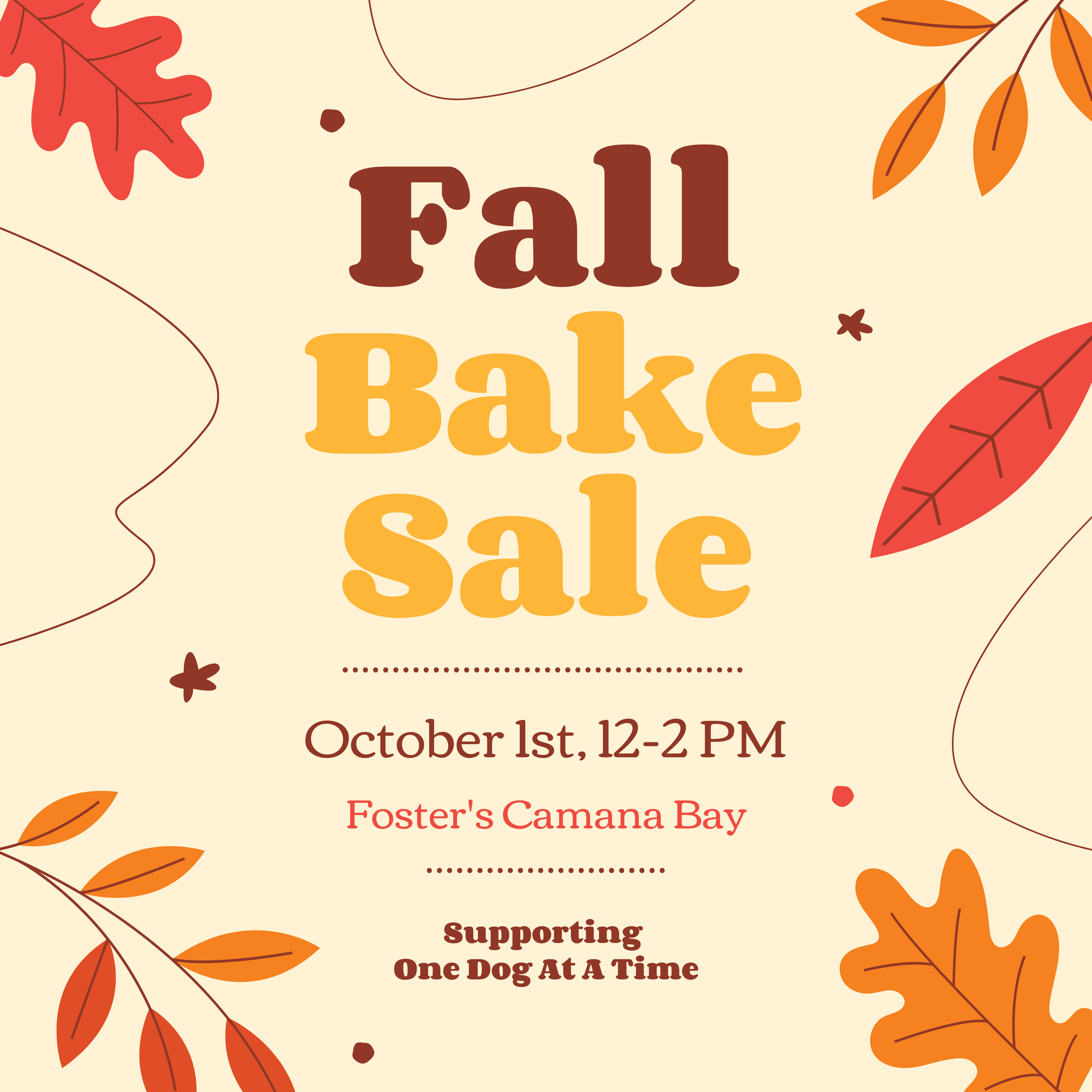 Fall Bake Sale Flyer
