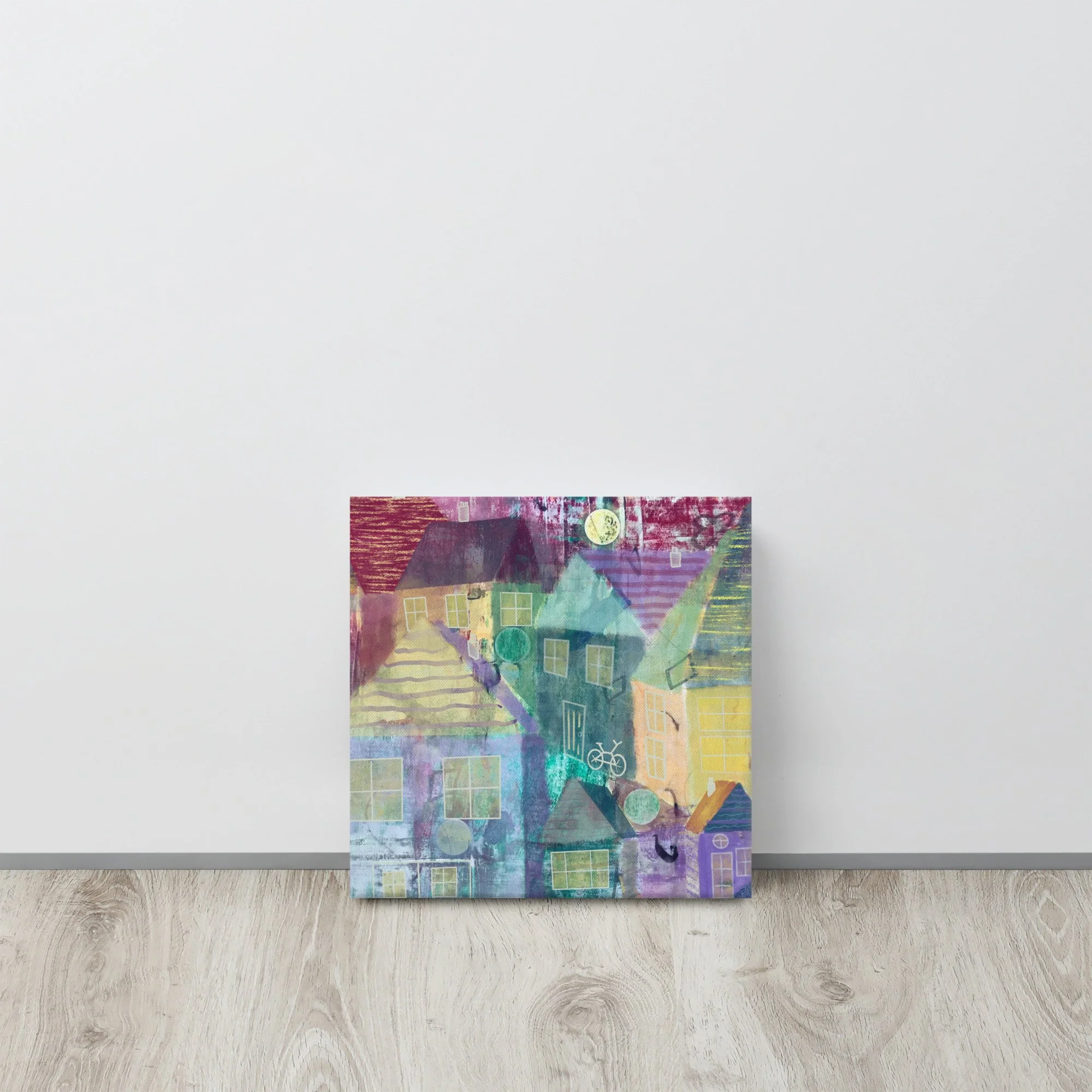 Abstract Townscape Painting Canvas — Mary Beth McDonald Art and ...