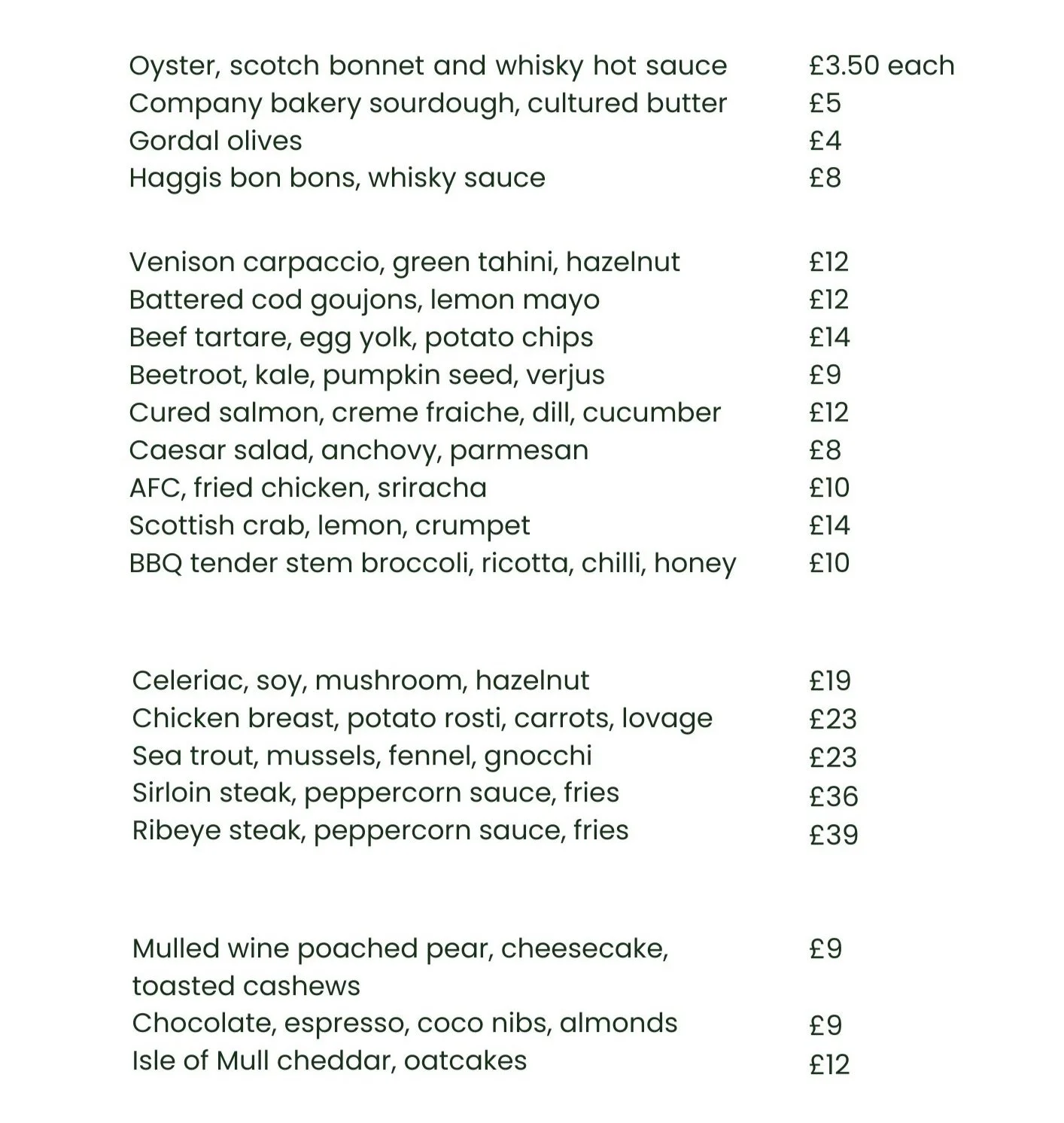 Menu — Angels with Bagpipes