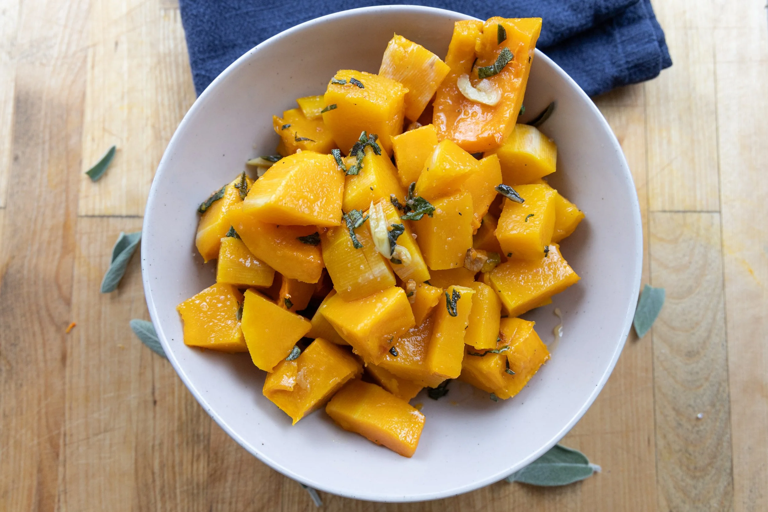 Whole Roasted Butternut Squash with Browned Butter, Sage, and Honey ...