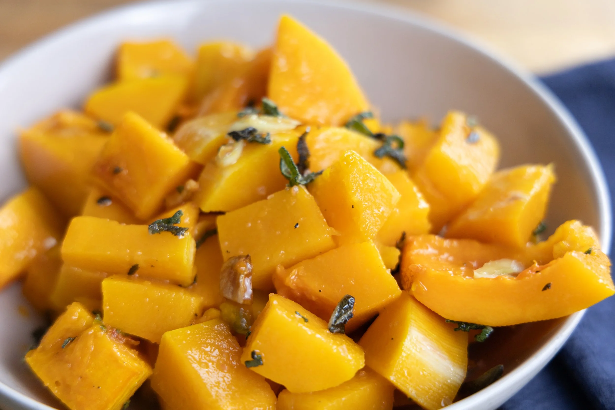 Whole Roasted Butternut Squash with Browned Butter, Sage, and Honey ...