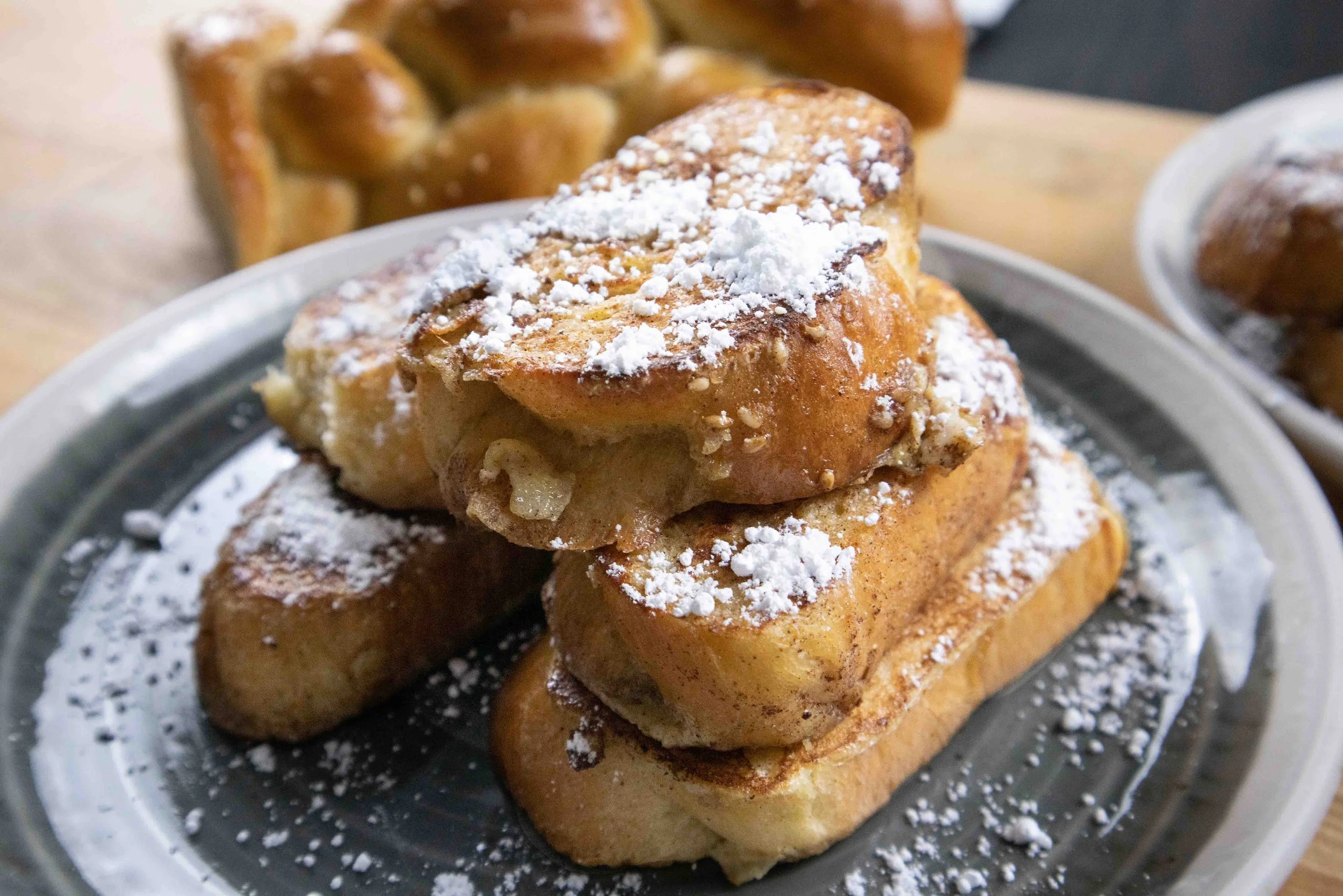Easy Challah Bread French Toast Recipe Made with Leftover Challah Bread ...