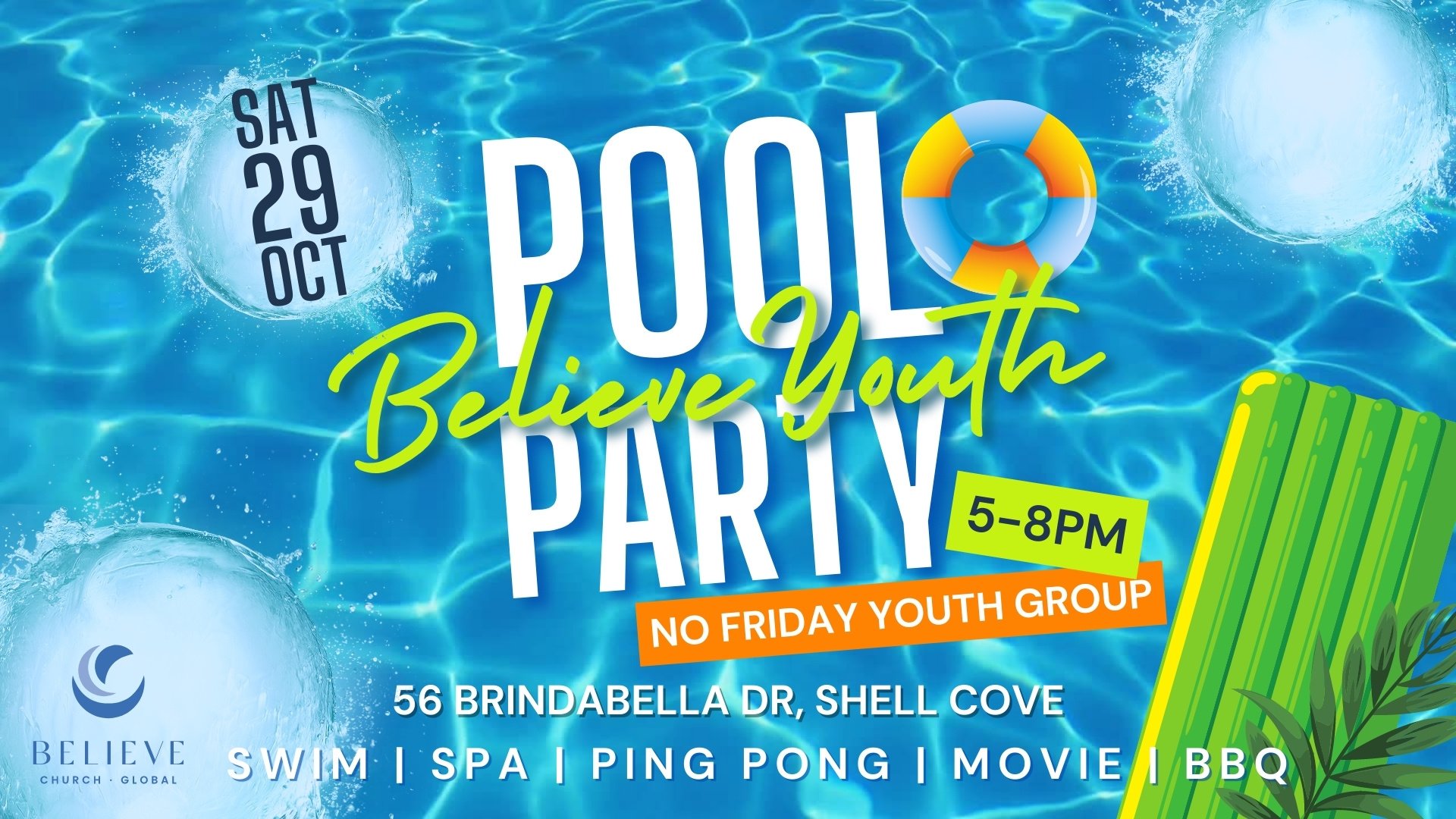 Believe Youth Group - Pool Party I Believe Church in Wollongong