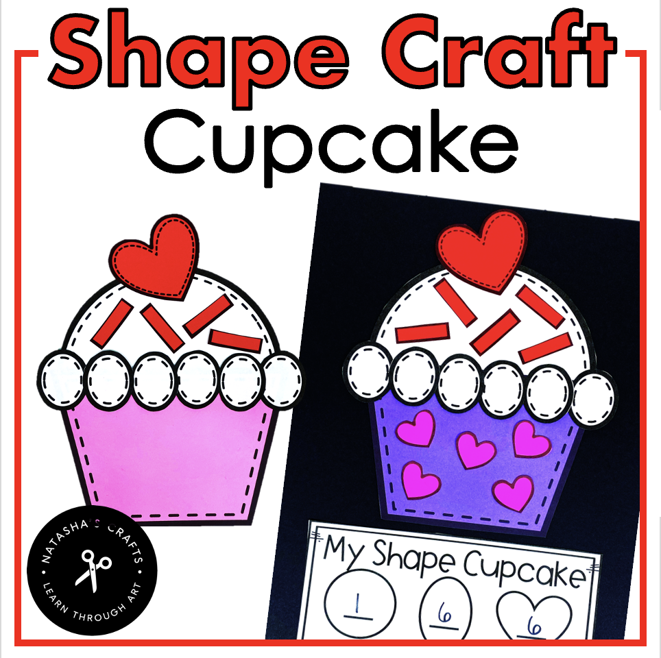 Shape Cupcake Math Craft — Natasha's Crafts