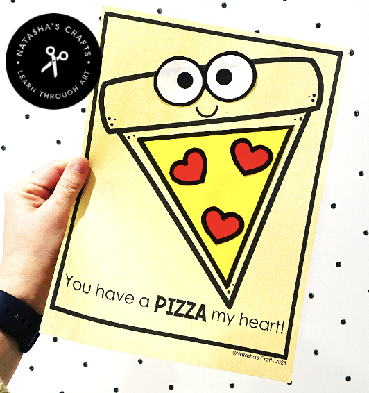 Simple Pizza My Heart Fine Motor Craft — Natasha's Crafts