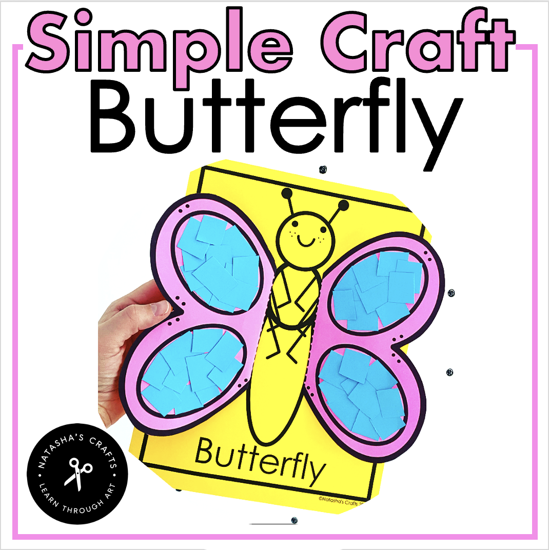 Simple Parts of a Butterfly Craft a Fine Motor Activity — Natasha's Crafts